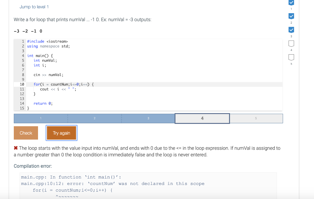 Solved CHALLENGE ACTIVITY 4.5.1: For loops. Jump to level 1 | Chegg.com