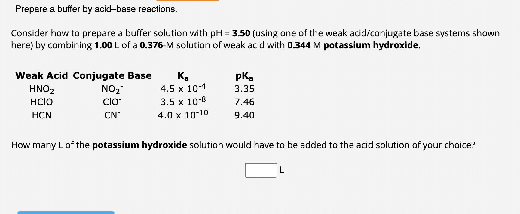 Solved Prepare a buffer by acid-base reactions. Consider how | Chegg.com