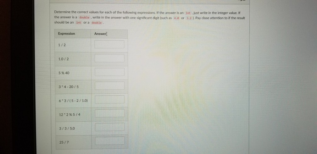 Solved Determine the correct values for each of the | Chegg.com
