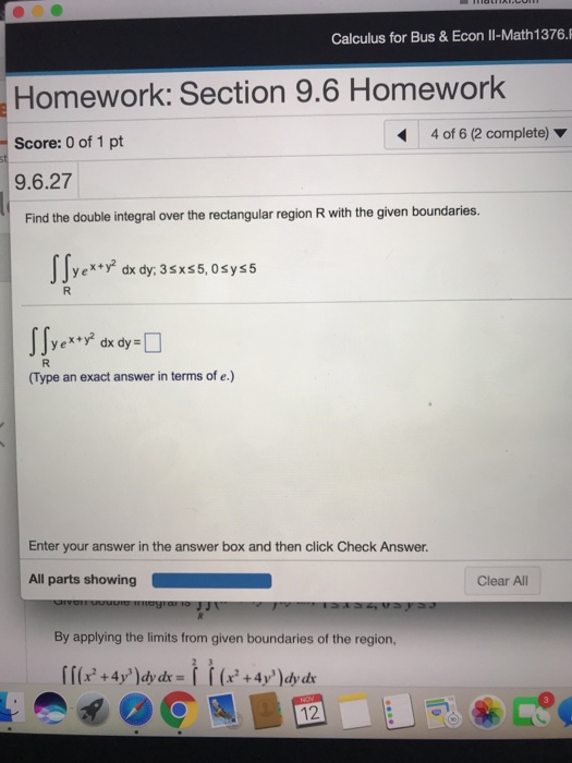 Solved Calculus For Bus And Econ Ii Math1376 Homework