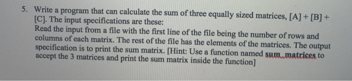 Solved Write a program that can calculate the sum of three | Chegg.com