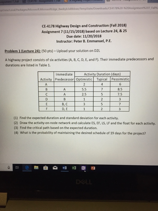 Solved 78-Assignment7ai ekyb3d8bb elengstate/Downloads/CE41 | Chegg.com