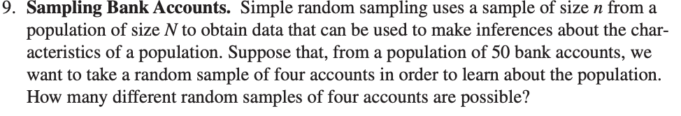 Solved Sampling Bank Accounts. Simple random sampling uses a | Chegg.com Solved Sampling Bank Accounts. Simple random sampling uses a | Chegg.com
