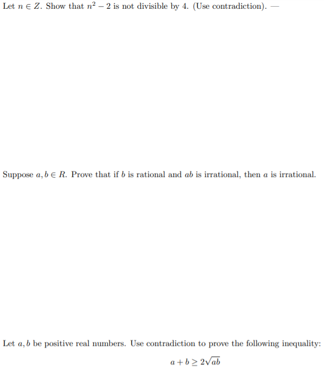 Solved Discrete Math (Proofs - direct, contrapositive, | Chegg.com
