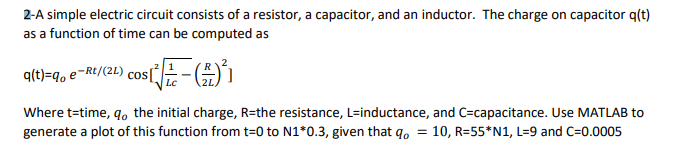 Solved 2-A simple electric circuit consists of a resistor, a | Chegg.com