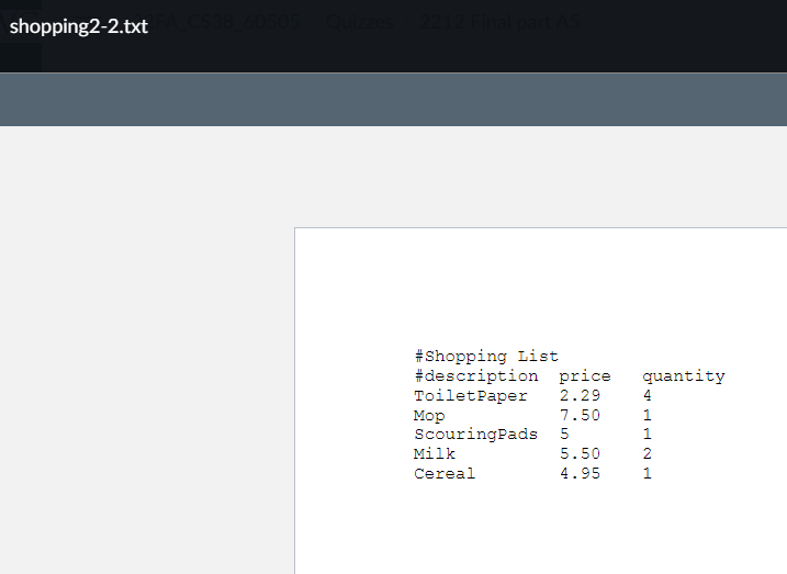Solved Place this data file in your project: ↓ It has - | Chegg.com