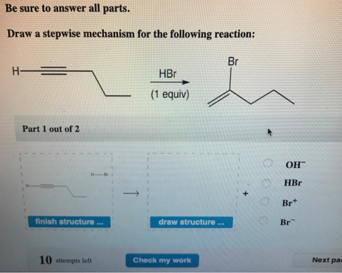 Solved Be sure to answer all parts. Draw a stepwise | Chegg.com