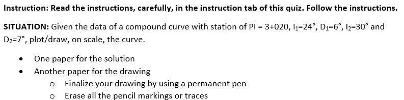 Solved Instruction: Read the instructions, carefully, in the | Chegg.com
