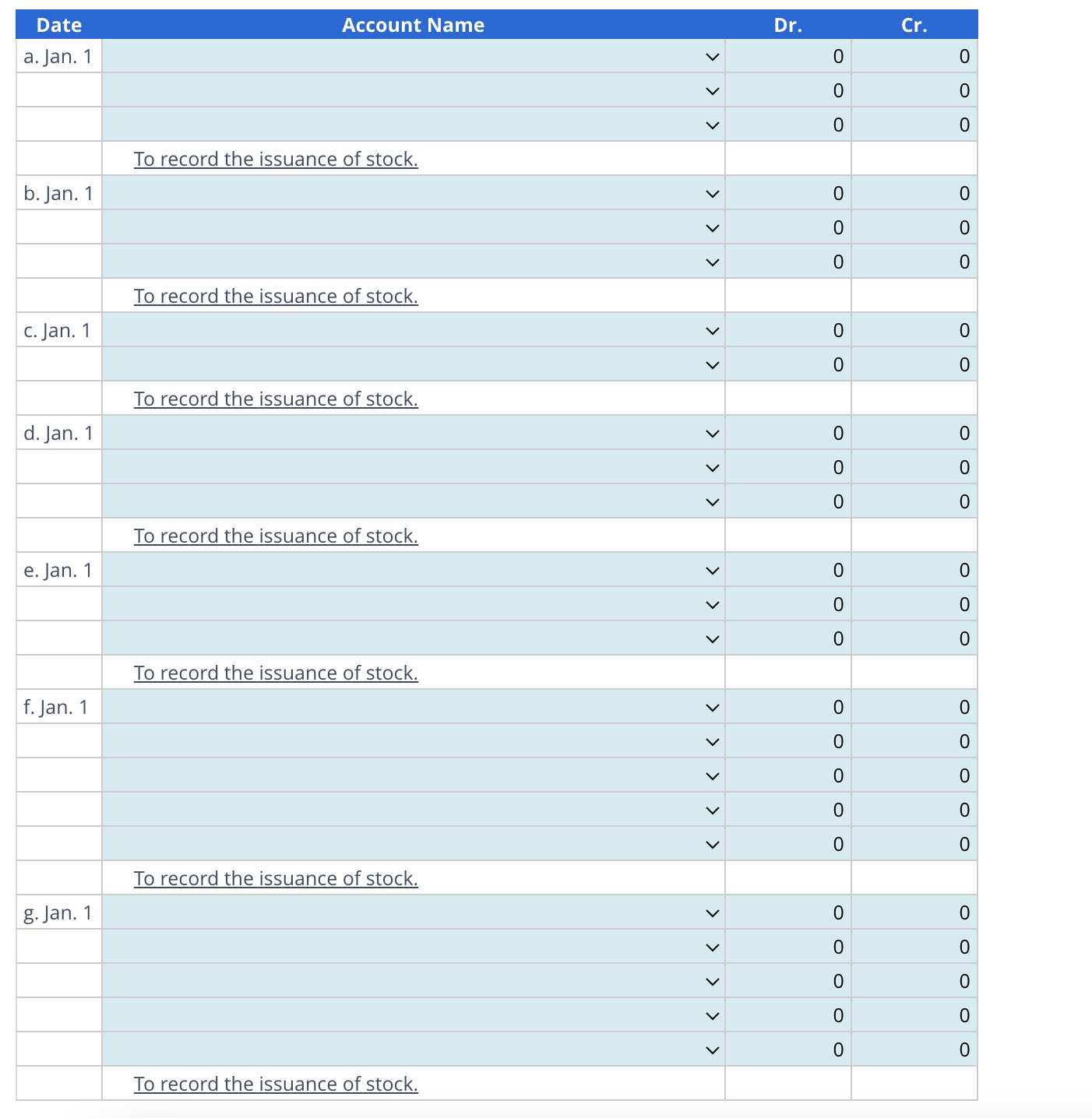 Solved Recording Entries for Common Stock Issuance Record | Chegg.com