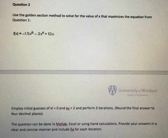 Solved Question1 Consider The Function 15x6 2x4 12x Plot
