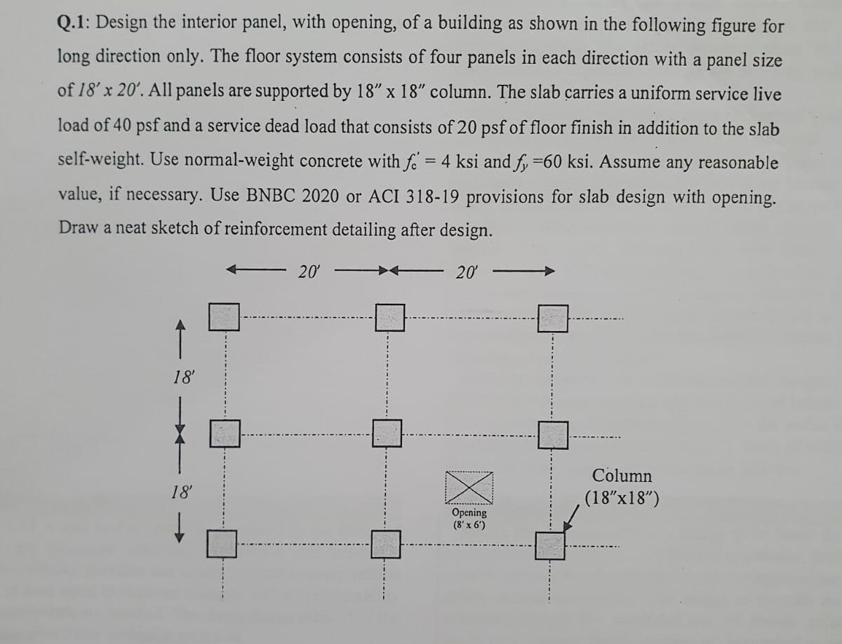 Solve this using ACI 318-319 Code Provision (You can | Chegg.com