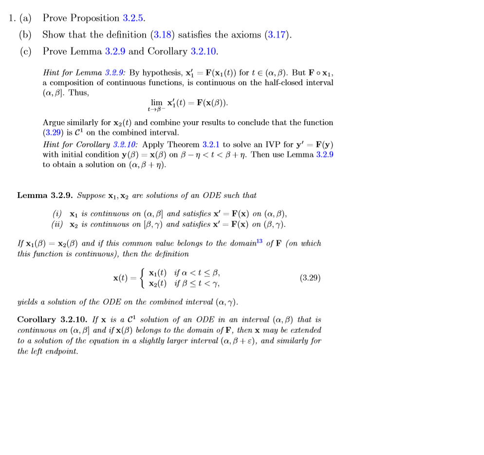 Solved 1. (a) Prove Proposition 3.2.5. Show that the | Chegg.com