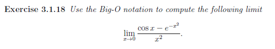 Solved Exercise 3.1.18 Use the Big-O notation to compute the | Chegg.com