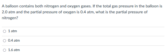 Solved A balloon contains both nitrogen and oxygen gases. If | Chegg.com