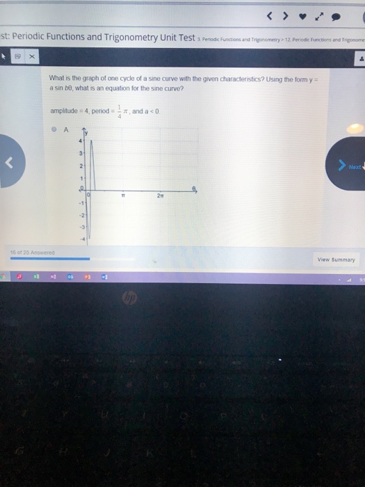 Solved st: Periodic Functions and Trigonometry Unit Test | Chegg.com