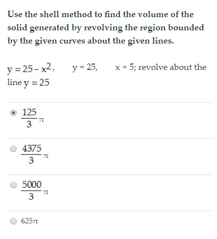 Solved Use the shell method to find the volume of the solid | Chegg.com