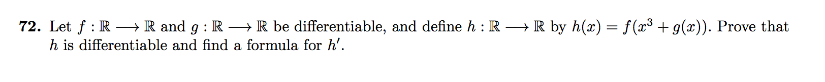 Solved : : 72. Let f:R + R and g:R + R be differentiable, | Chegg.com