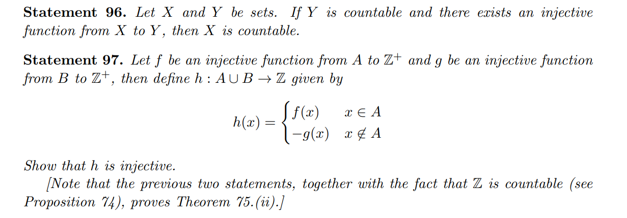 Solved Statement 96. Let X and Y be sets. If Y is countable | Chegg.com