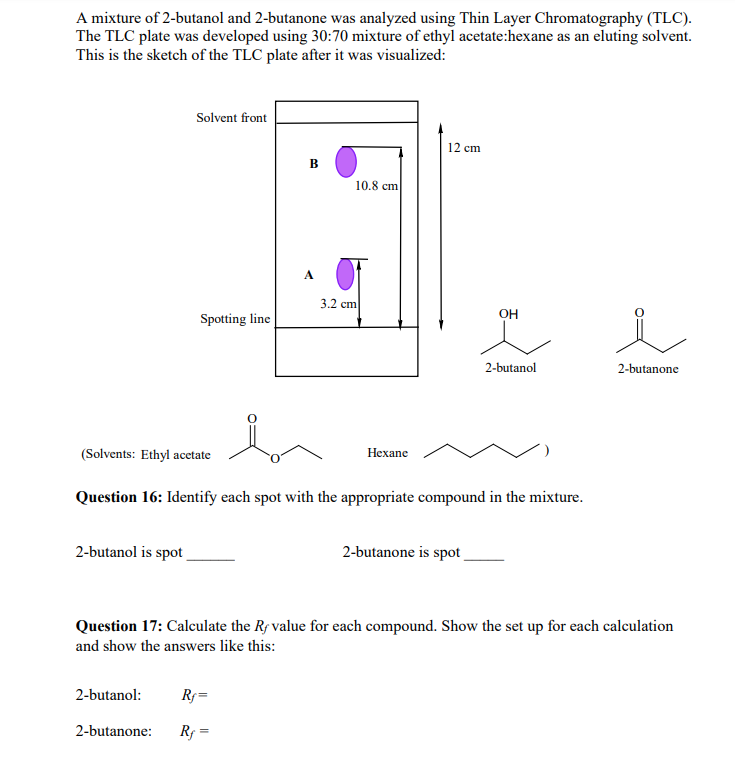 Solved A mixture of 2-butanol and 2-butanone was analyzed | Chegg.com