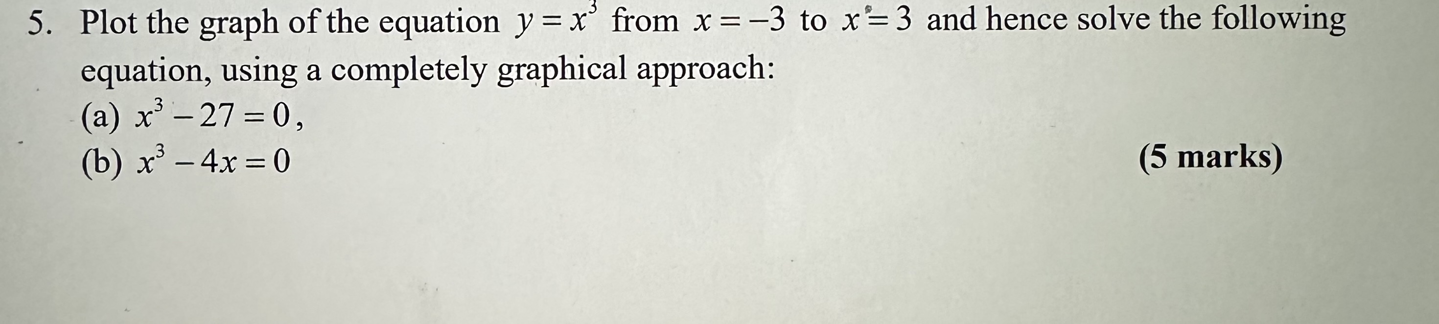 Solved Plot the graph of the equation y=x3 from x=−3 to x=3 | Chegg.com