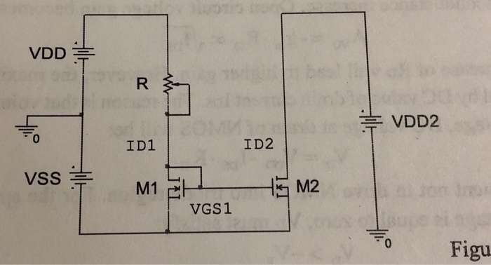 Solved 3.1. For the circuit in Figure 2 assume VDD Vss 5 V. | Chegg.com