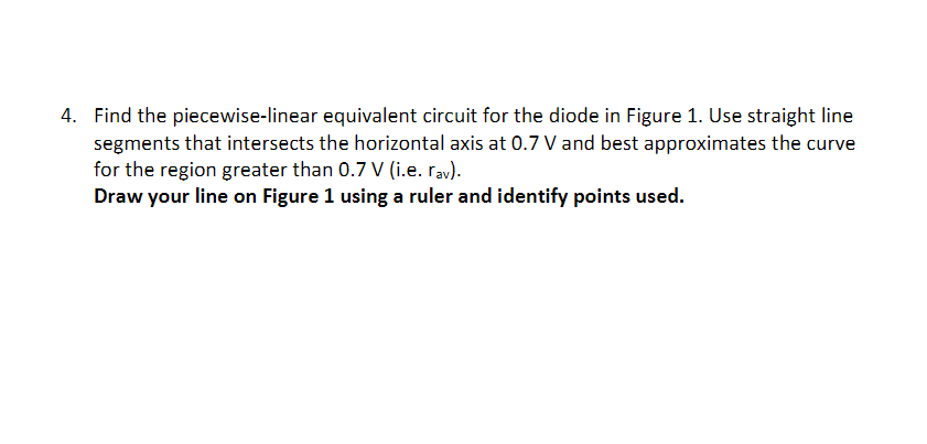 Solved 4. Find the piecewise-linear equivalent circuit for | Chegg.com