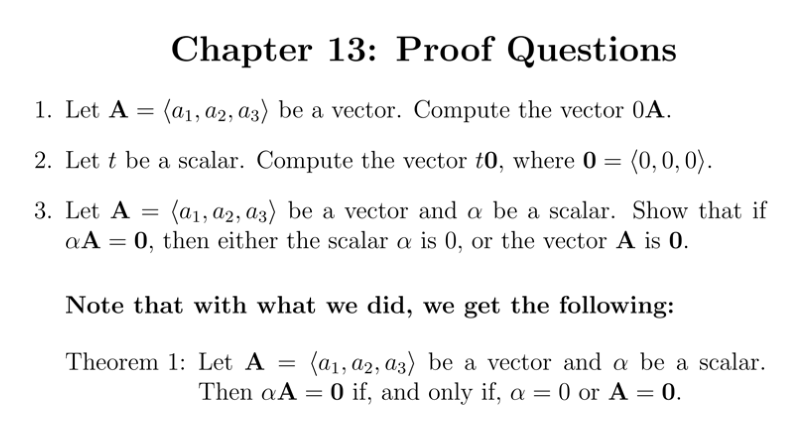 Solved Chapter 13: Proof Questions 1. Let A = (a1, A2, a3) | Chegg.com
