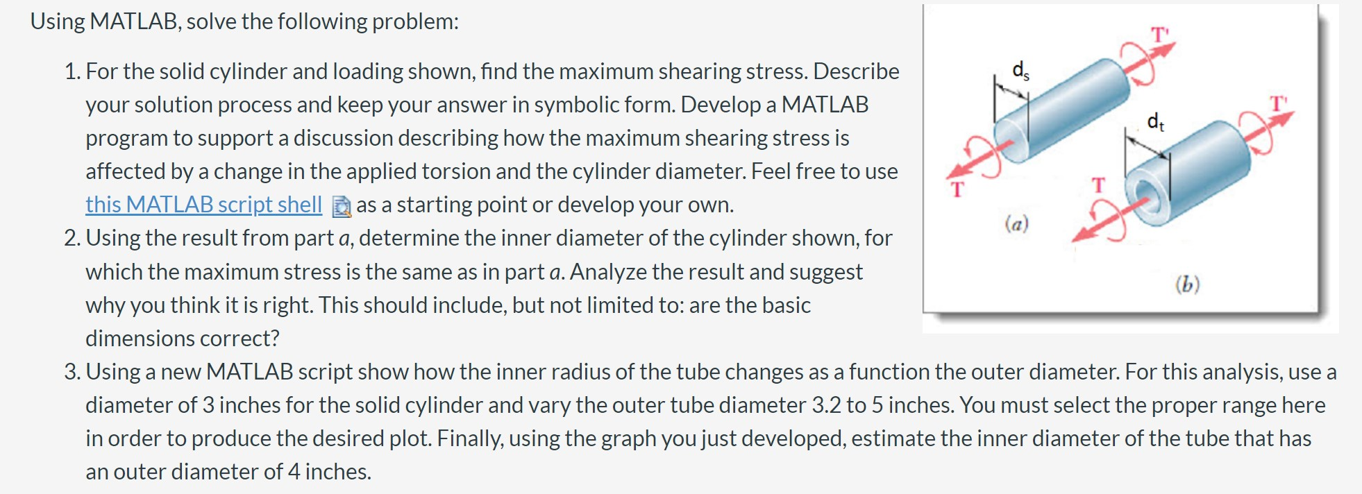 Using MATLAB, solve the following problem: ds dt 1. | Chegg.com