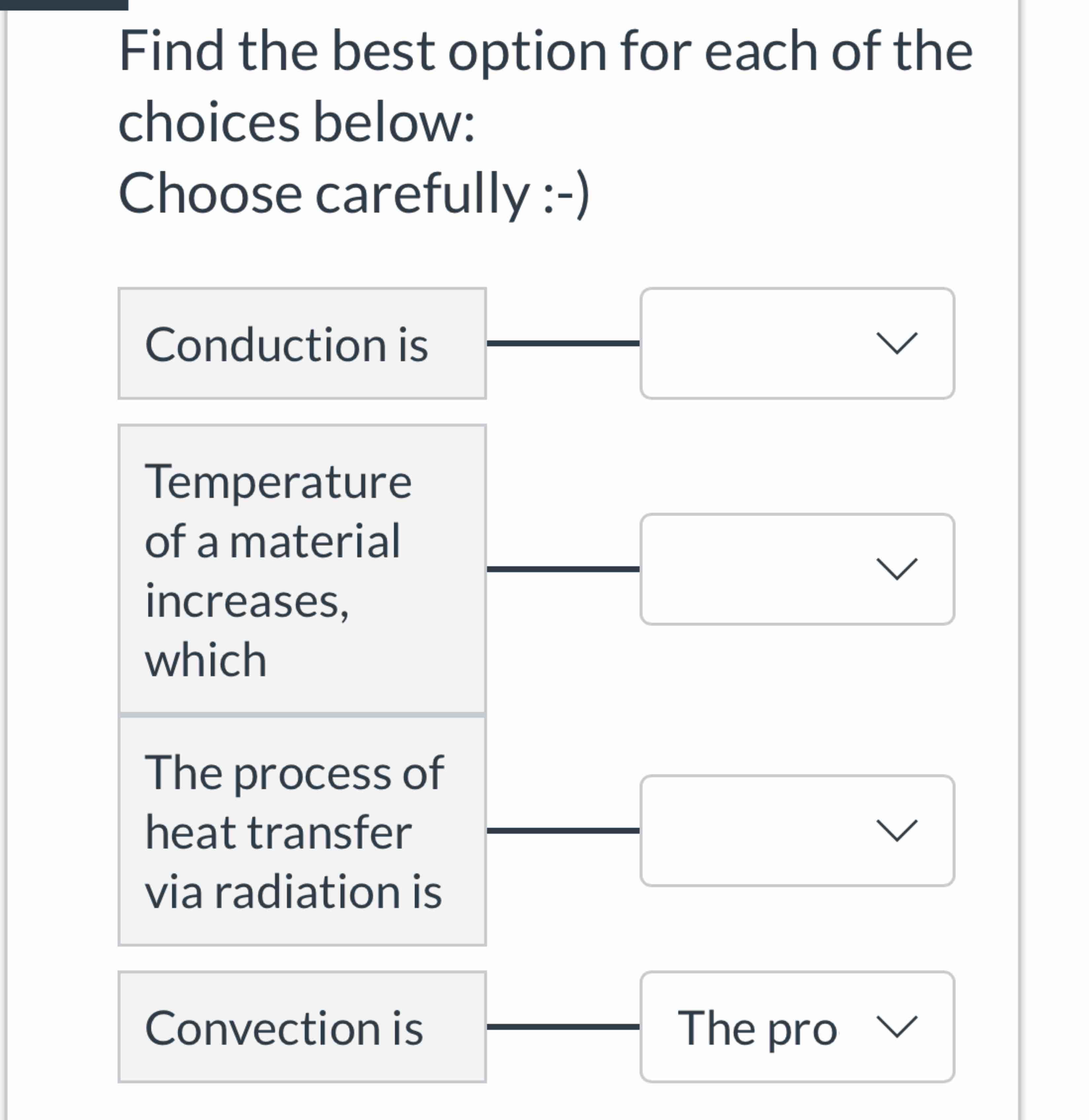 Solved Find the best option for each of the choices | Chegg.com