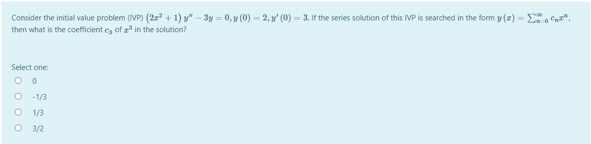 Solved Consider the initial value problem (IVP) (2x2 + 1) y" | Chegg.com