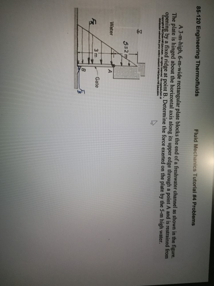 Solved 85-120 Engineering Thermofluids Fluid Mechanics | Chegg.com