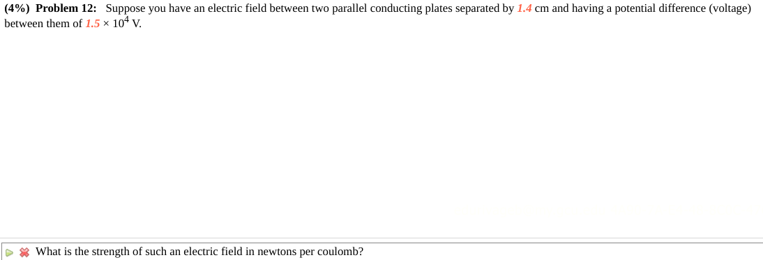 Solved (4\%) Problem 12: Suppose you have an electric field | Chegg.com Solved (4\%) Problem 12: Suppose you have an electric field | Chegg.com
