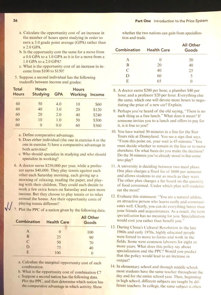 Solved 36 Part One Introduction to the Price System whether | Chegg.com