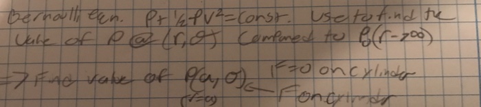 Bernoulli equation rho + 1/2 rho v^2 = const. Use to | Chegg.com