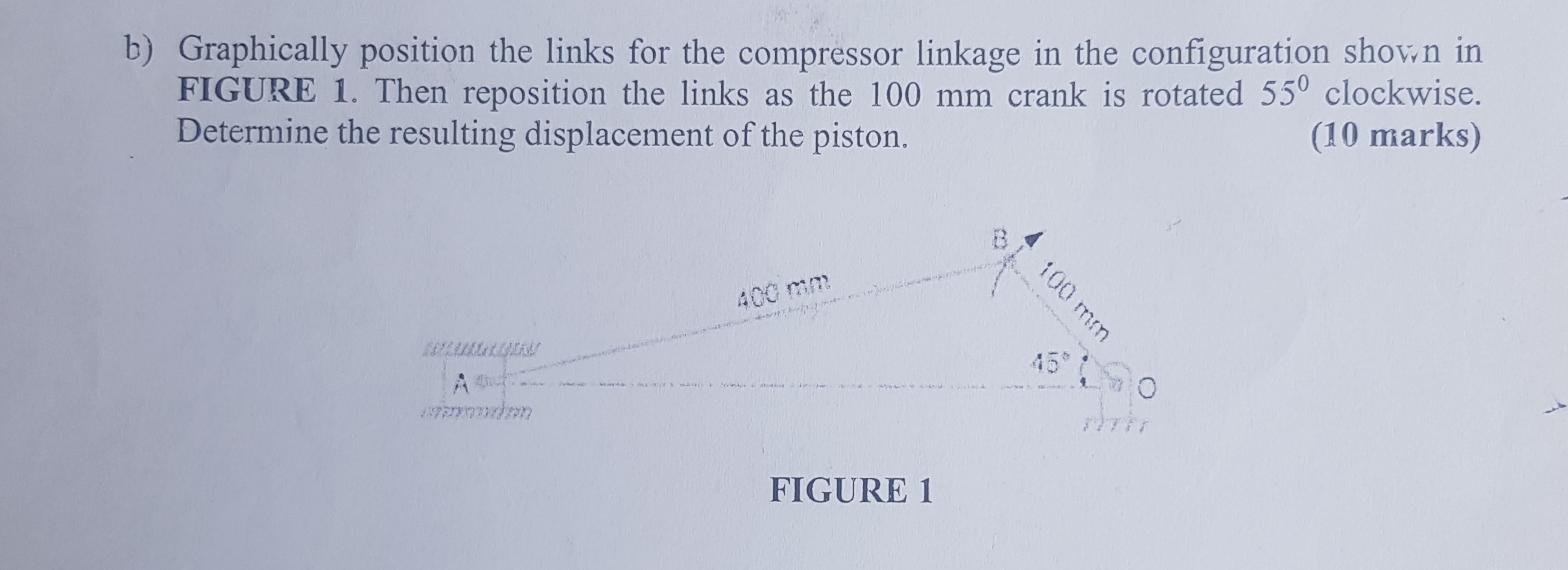 b) ﻿Graphically position the links for the compressor | Chegg.com