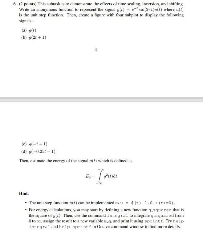 Solved 6. ( 2 points) This subtask is to demonstrate the | Chegg.com
