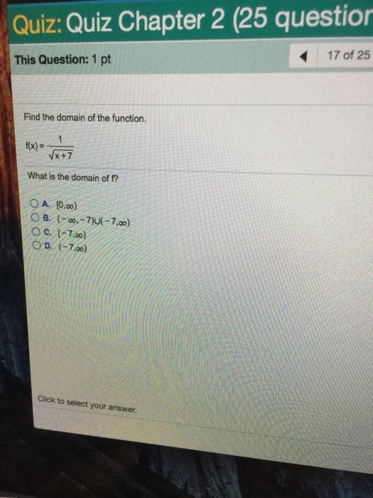 Solved Find The Domain Of The Function F X 1 Squareroot