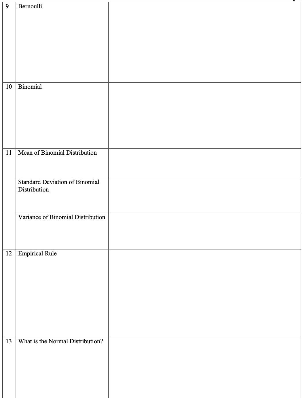 Solved \begin{tabular}{|c|c|c|} \hline 9 & Bernoulli & \\ | Chegg.com