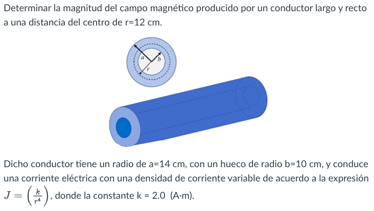 Solved Determinar la magnitud del campo magnético producido | Chegg.com