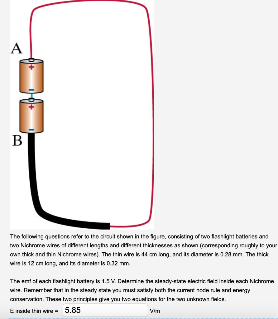 a) E insine thin wire b) E inside thick wire c) the | Chegg.com