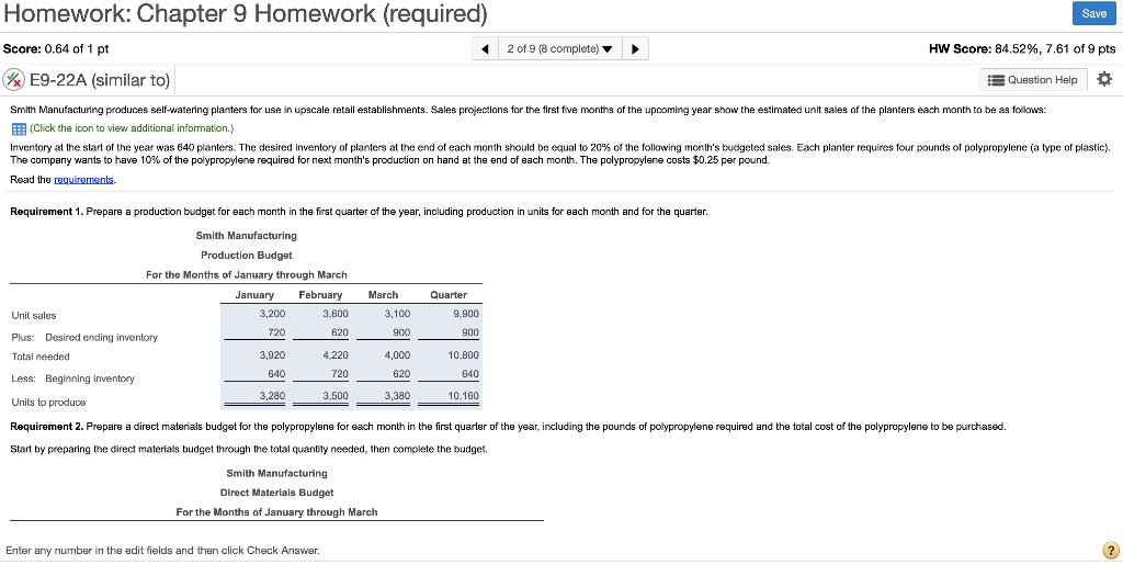 Solved Homework: Chapter 9 Homework (required) Save Score: | Chegg.com