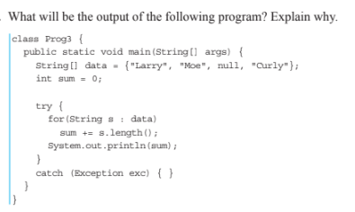 Solved thlng ogam? Explain why class Prog3 public static | Chegg.com