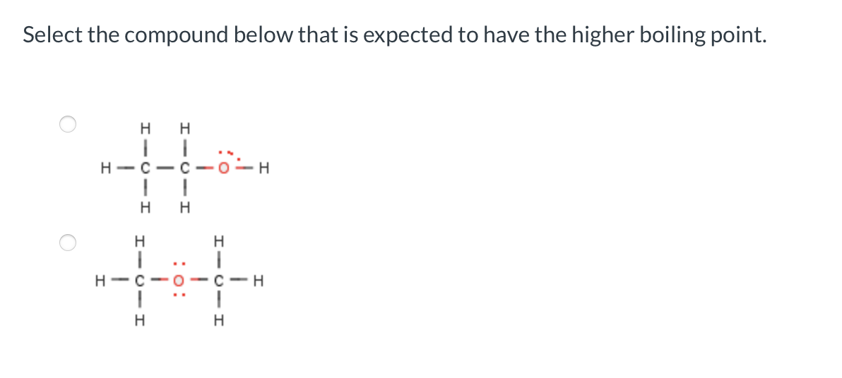 Solved Select the compound below that is expected to have | Chegg.com