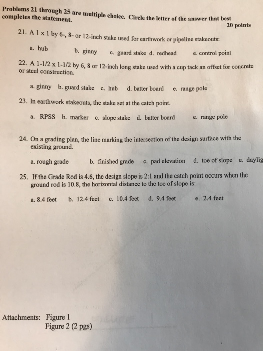 Solved Problems 21 through 25 are multiple choice. Circle | Chegg.com