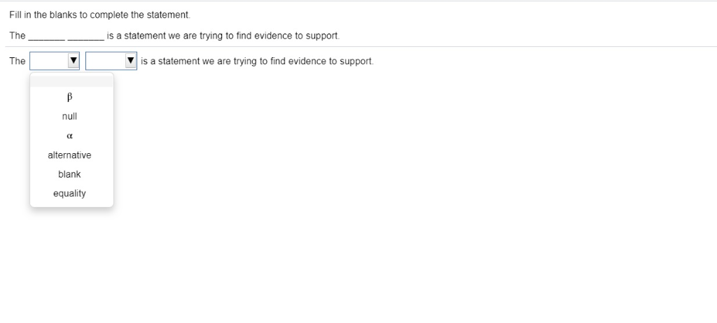 Solved Fill in the blanks to complete the statement. The The | Chegg.com