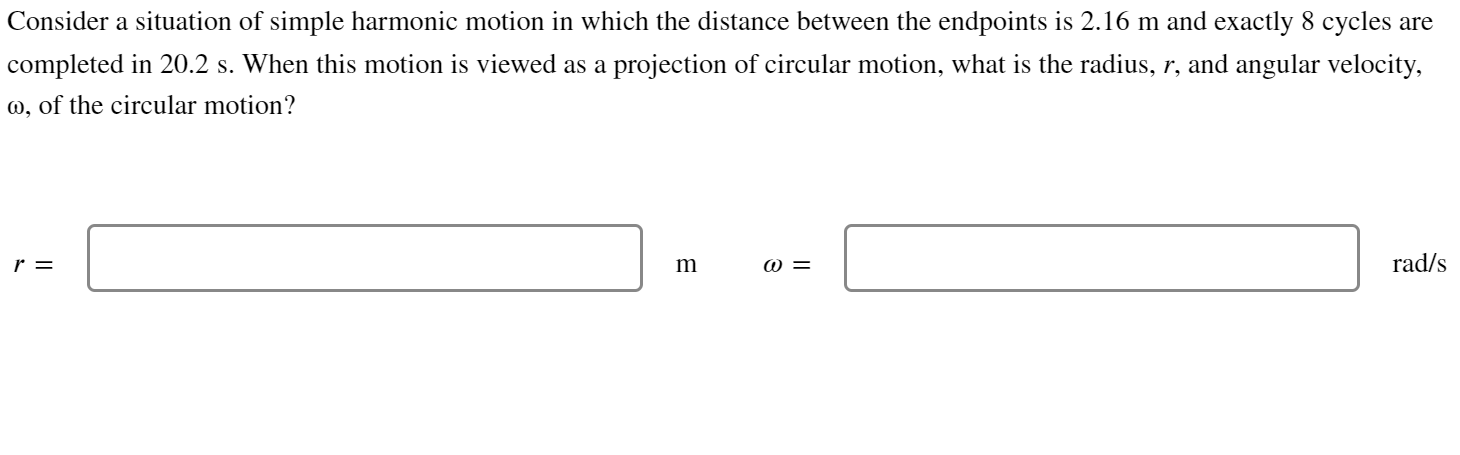 Solved Consider a situation of simple harmonic motion in | Chegg.com