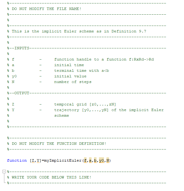 Solved Assignment 4.1. (explicit and implicit Euler scheme, | Chegg.com