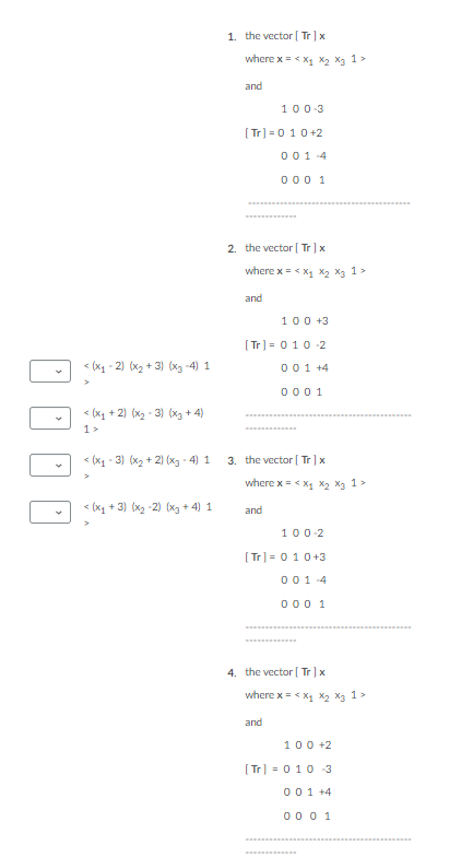 Solved Let x be the vector and let Tr be the | Chegg.com