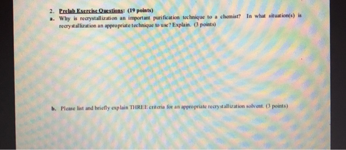 Solved Why is recrystallization an important purification | Chegg.com