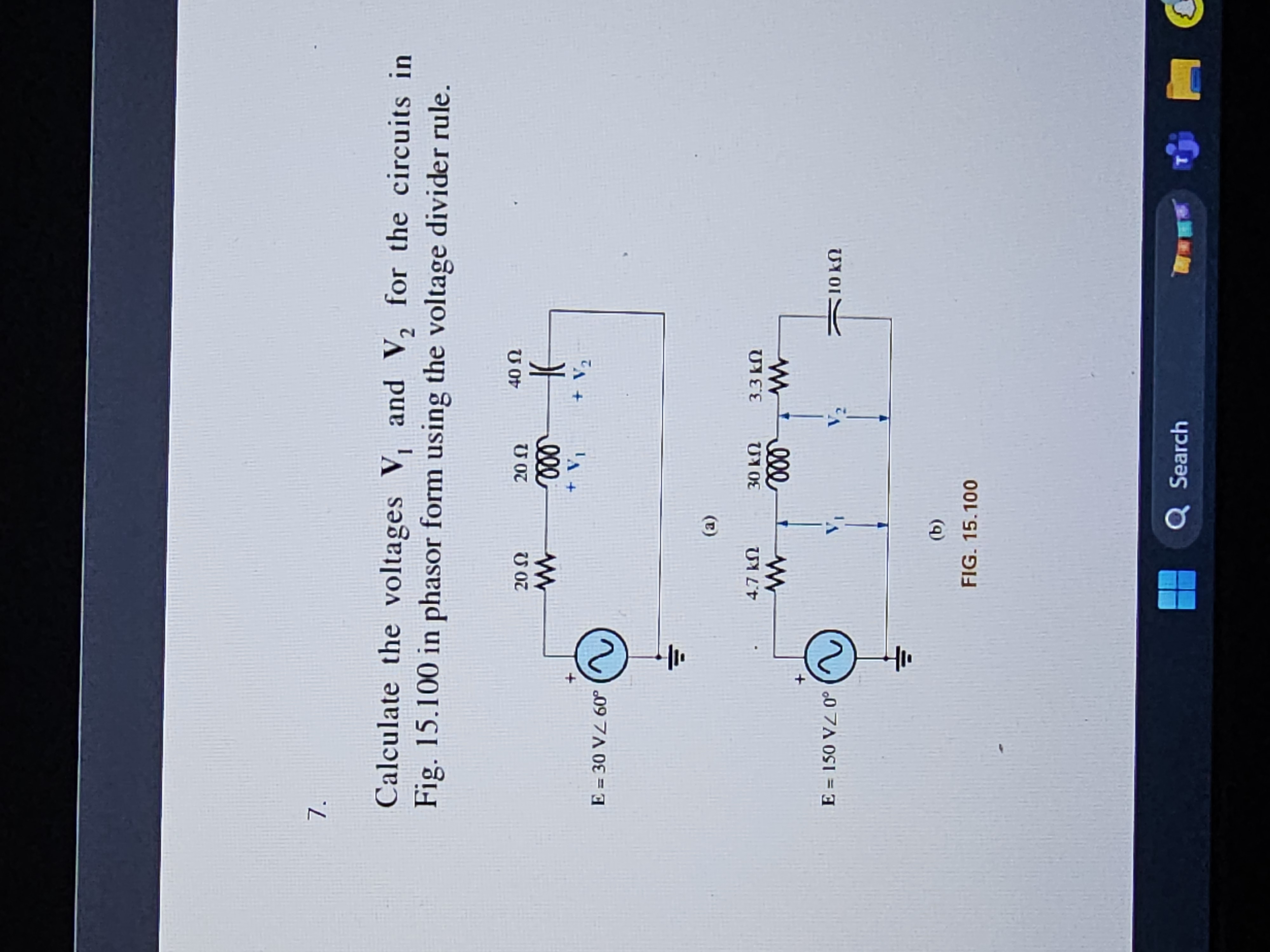 Solved Calculate the voltages V1 ﻿and V2 ﻿for the circuits | Chegg.com